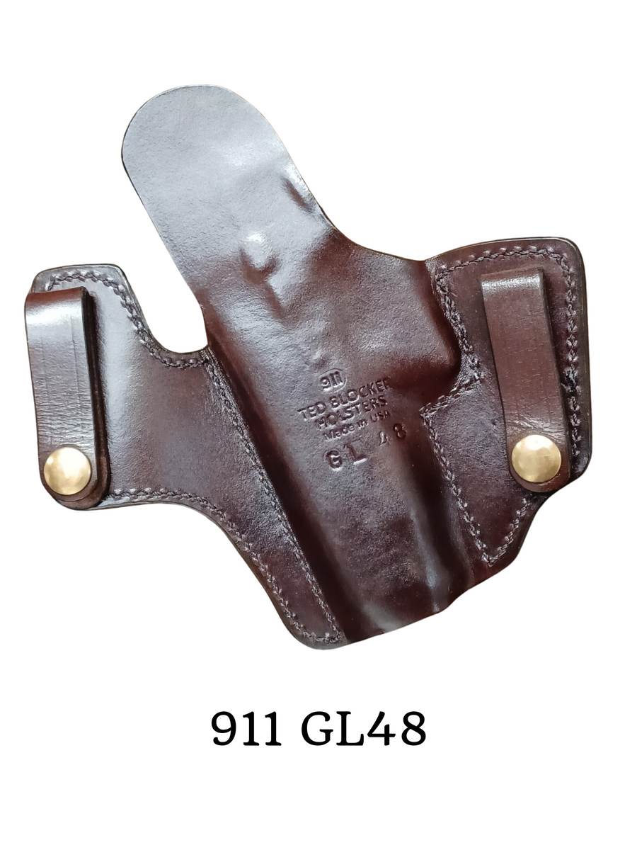 911 Ted Blocker Holster for a Glock 48 in Brown Leather – Ted Blocker ...